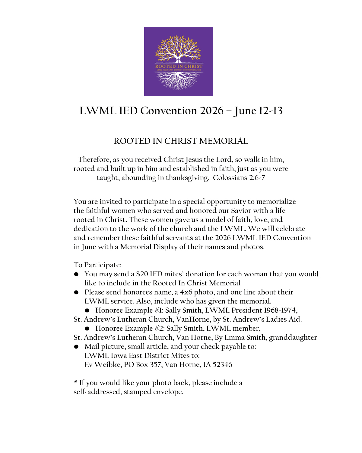 2026 Iowa East District Convention – Lutheran Women's Missionary League ...